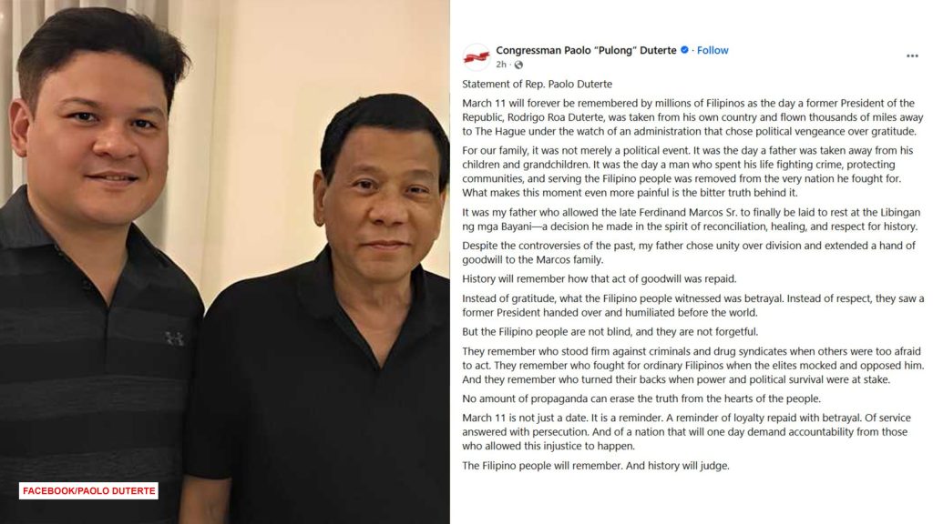 Rodrigo Duterte Arrest Hague Case Remembered on March 11
